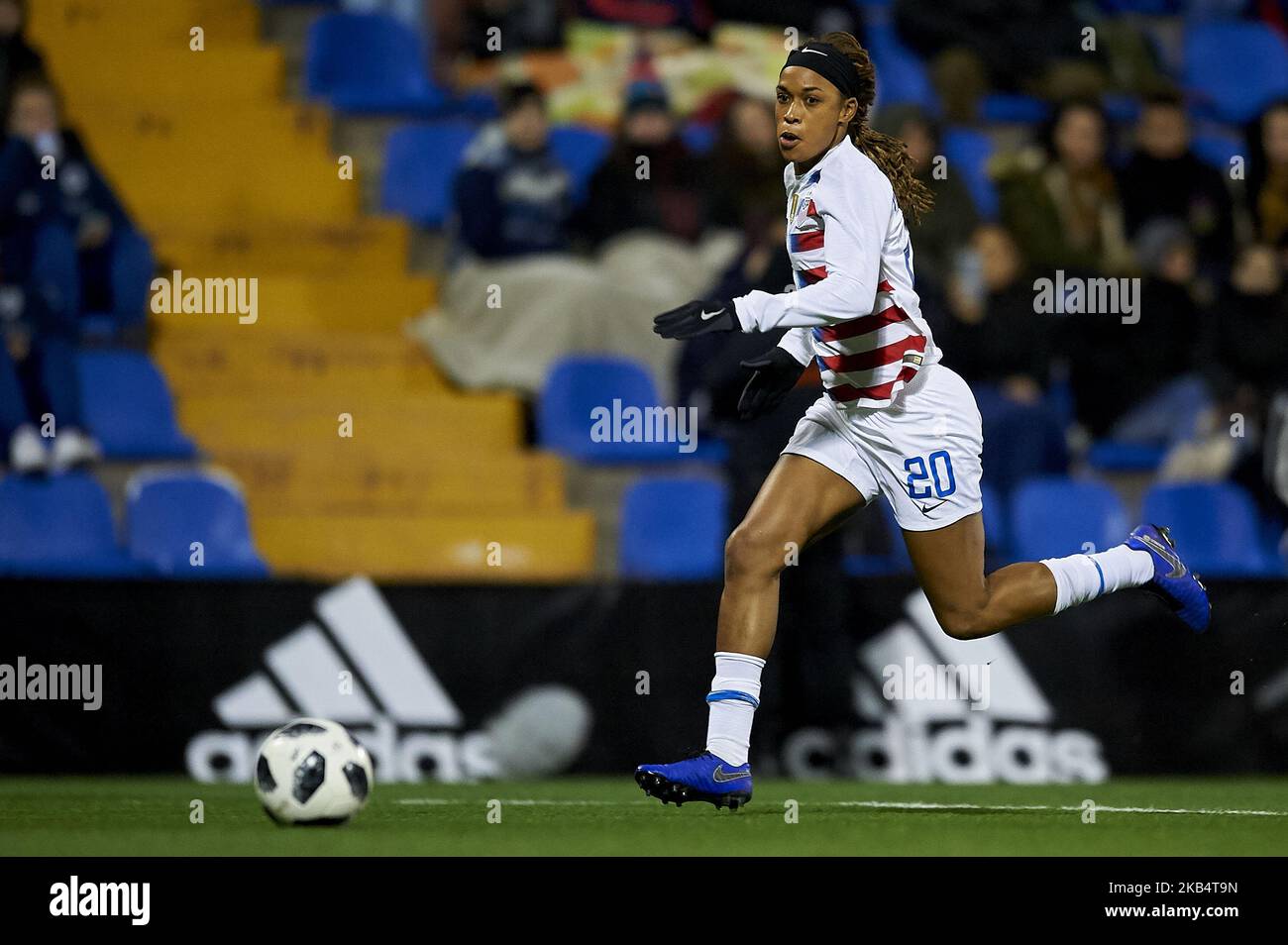 Jessica McDonald (NC Courage) of USA in action during the friendly ...