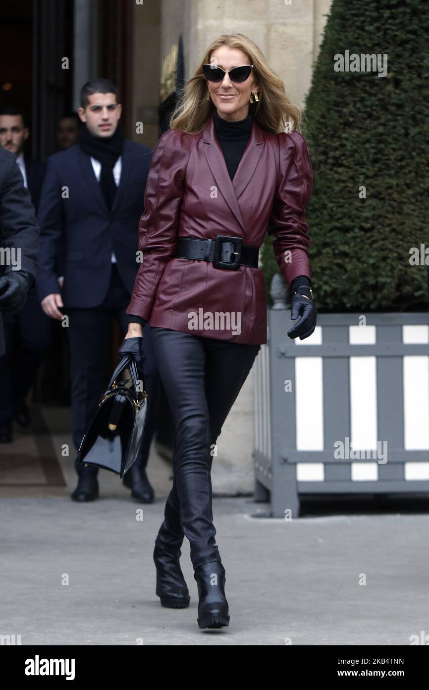 Singer Celine Dion is seen leaves the GIVENCHY office building on ...