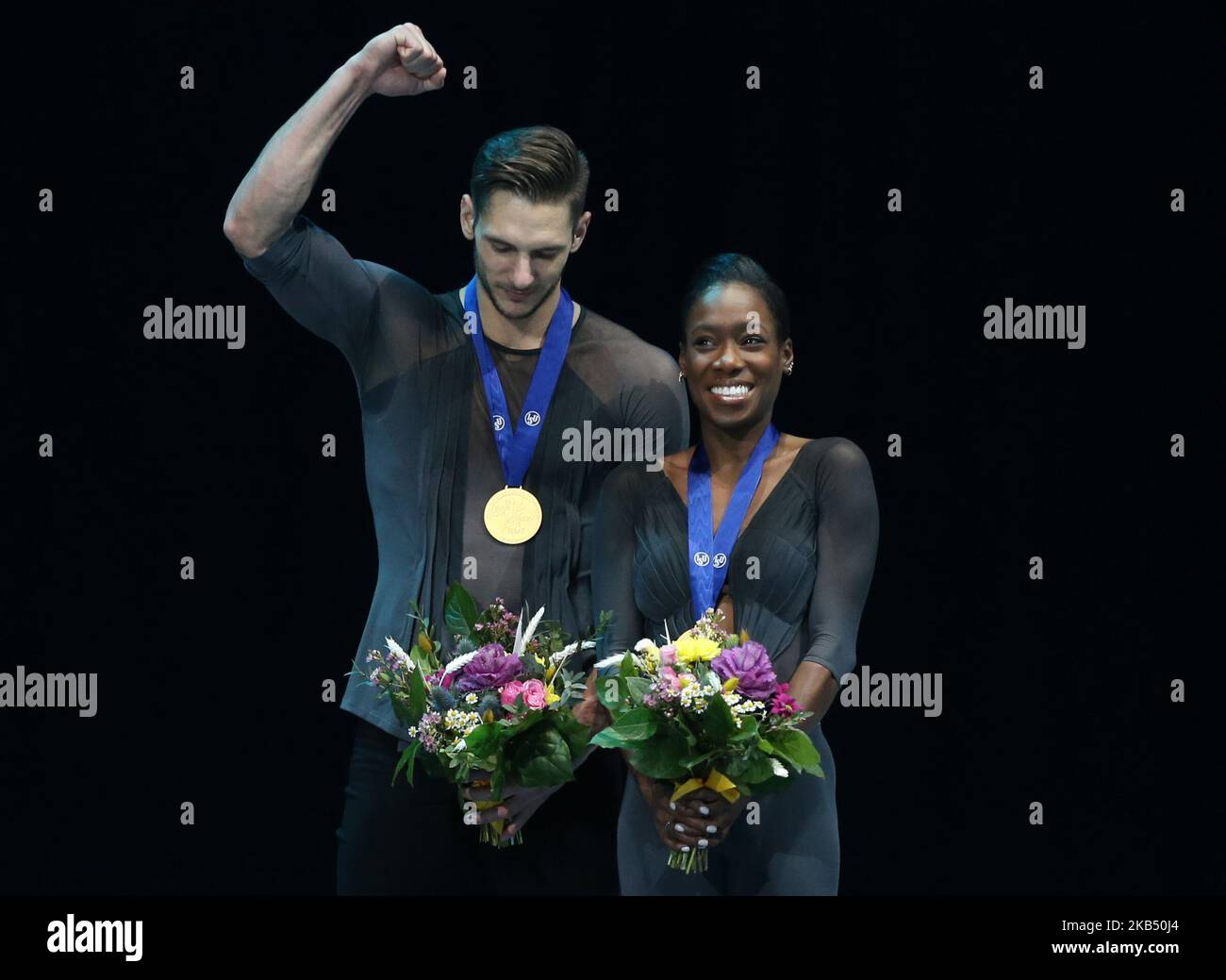 Winners France?s Vanessa James and Morgan Cipres celebrate with their ...