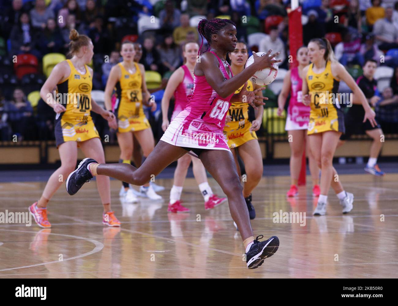 Ama Agbeze of London Pulse during Vitality Netball Super League Round 3 ...