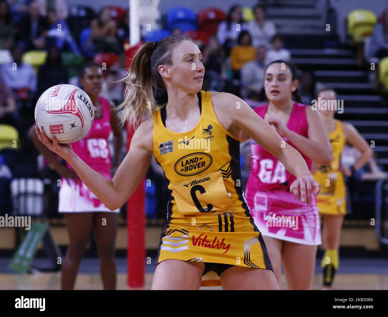 Jade Clarke of Wasps Netball during Vitality Netball Super League Round ... Jade Clarke of Wasps Netball during Vitality Netball Super League Round ...