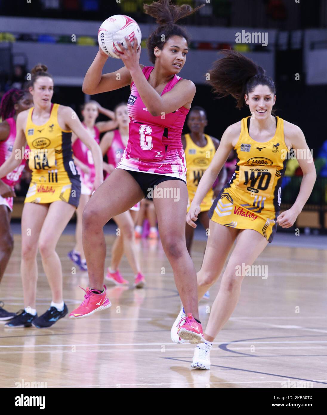 Taylor Cullen of London Pulse during Vitality Netball Super League ...
