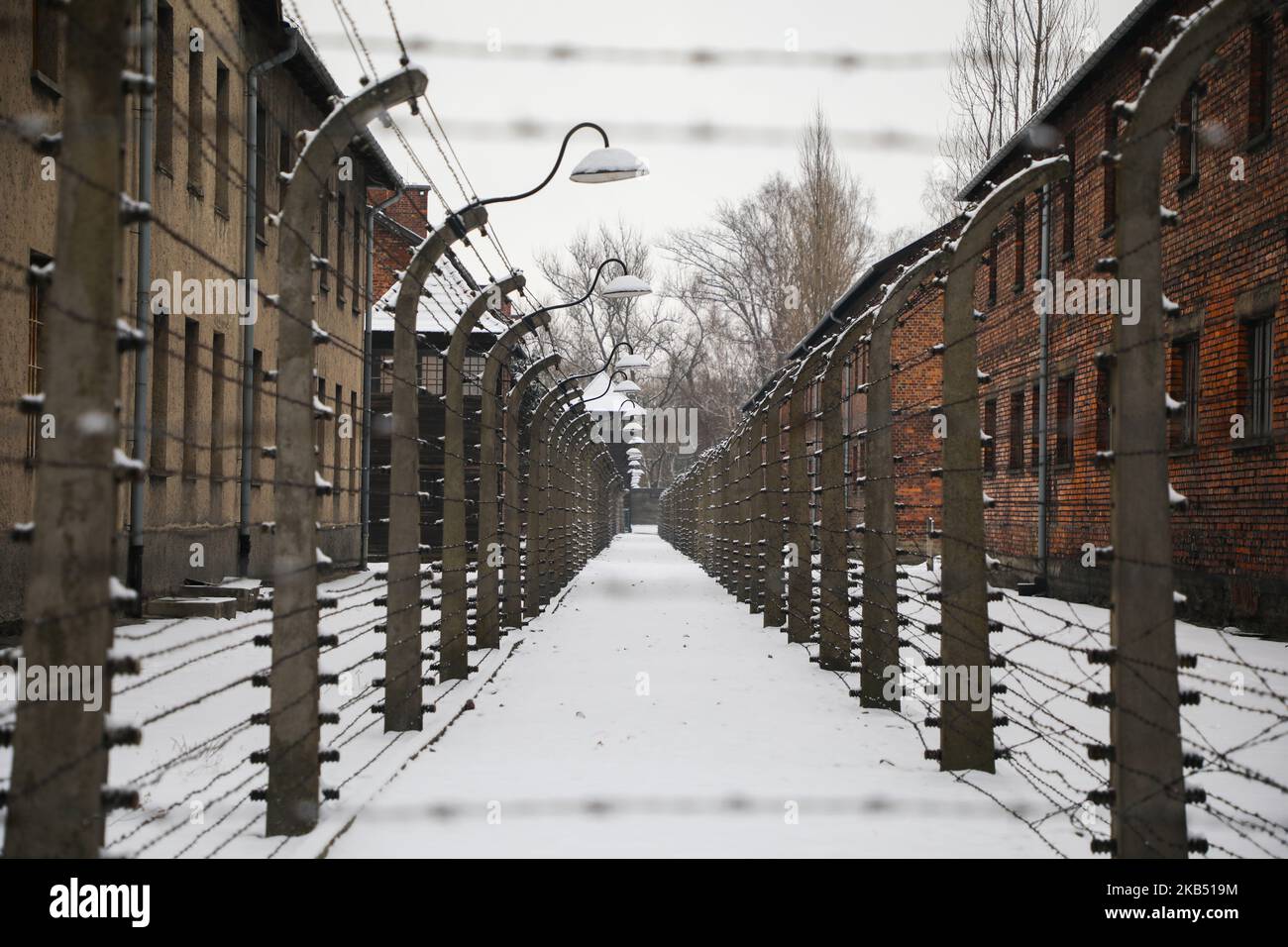 The former Nazi-German Auschwitz I concentration and extermination camp ...