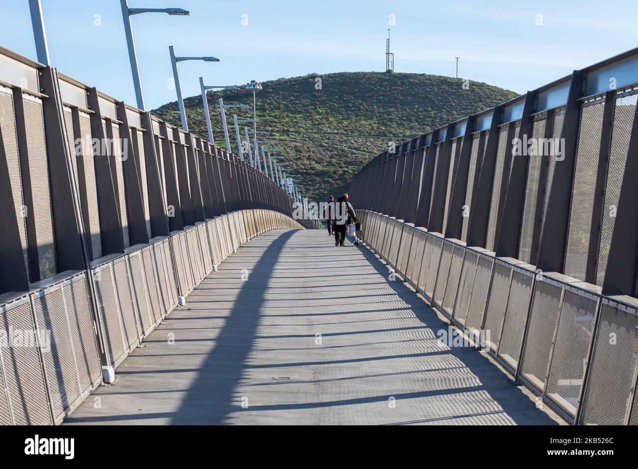The Eastern pedestrian walkway to the San Ysidro border entry into ...