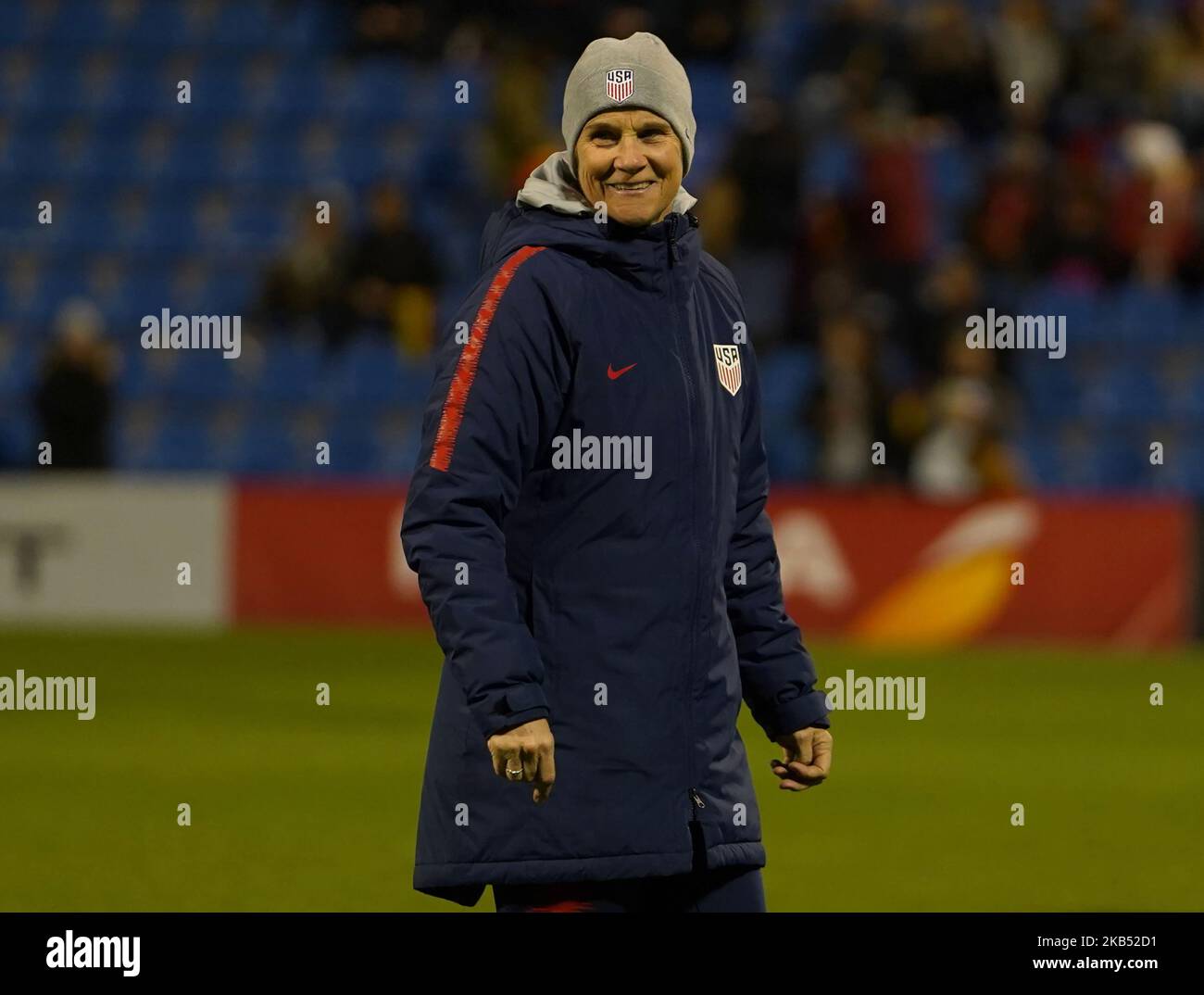 Jill Ellis of the United States during pregame before the International ...