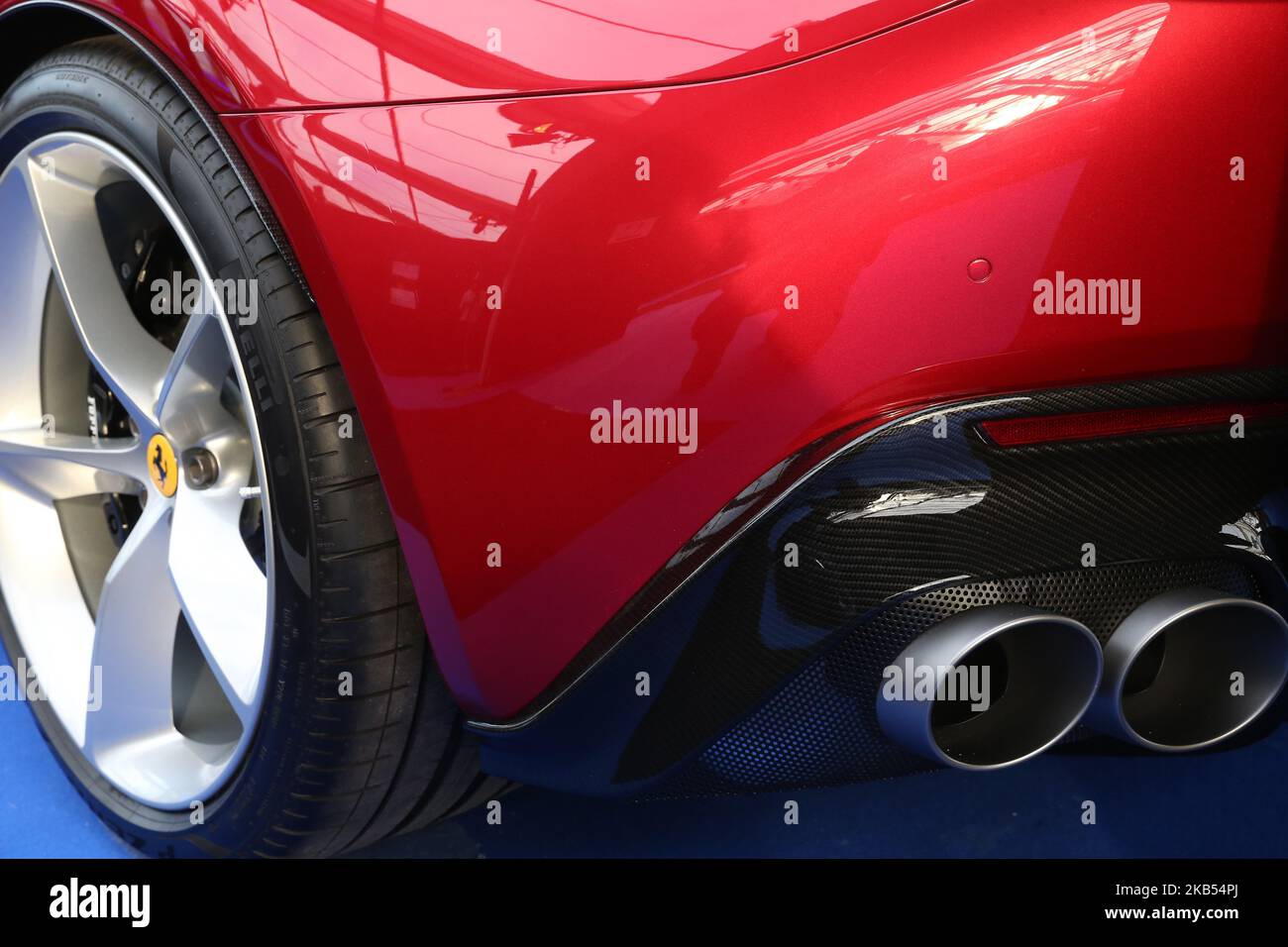 A Ferrari Monza SP1 supercar is displayed during the press day of the ...