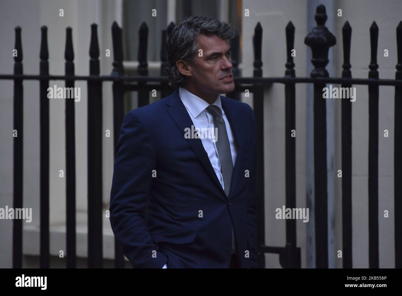 British Telecom (BT) CEO Philip Jansen walks up Downing street in ...
