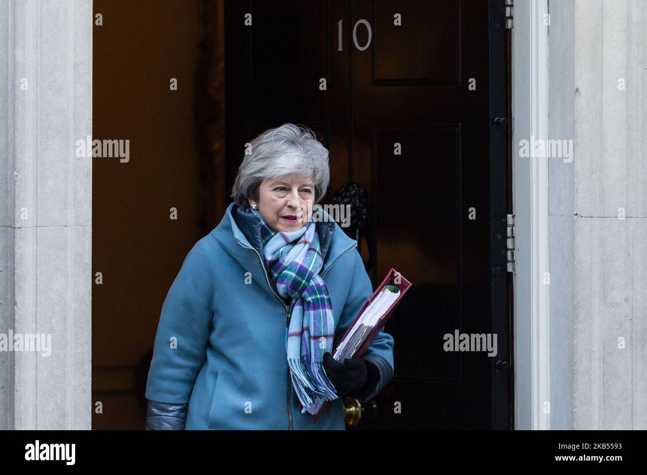 British Prime Minister Theresa May leaves 10 Downing Street in central ...
