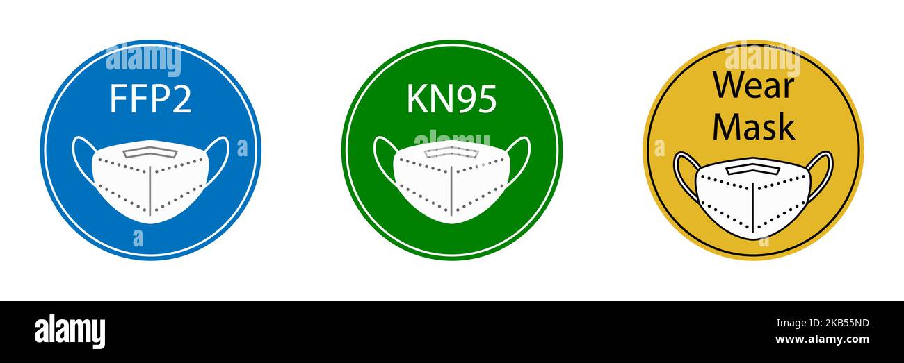 Green ffp2 mask Stock Vector Images - Alamy