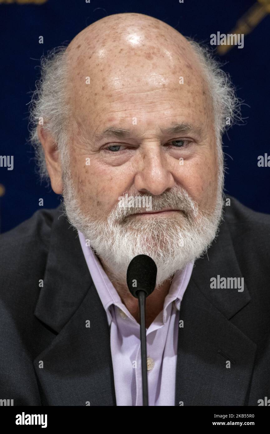 Rob Reiner, Director, Producer and Actor, addresses a news conference ...