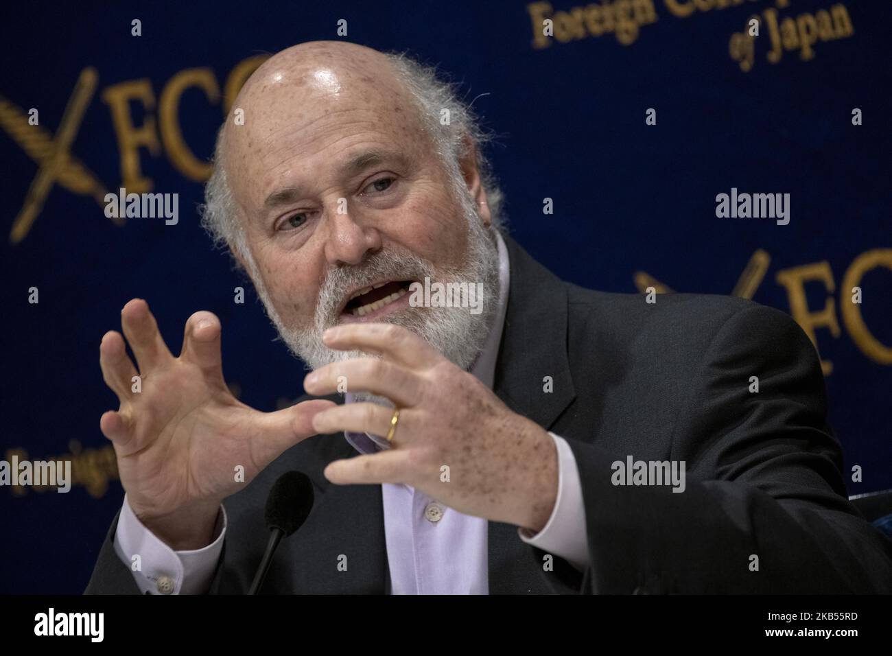 Rob Reiner, Director, Producer and Actor, addresses a news conference ...