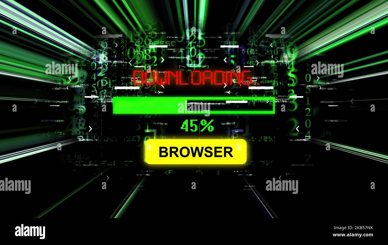 Browser download progress bar on the screen Stock Photo - Alamy