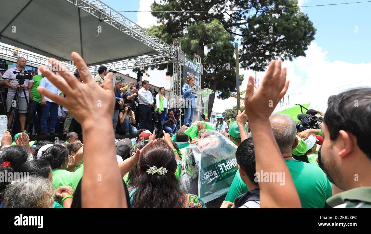Sandra Torres, presidential candidate for the Unidad Nacional de la ...