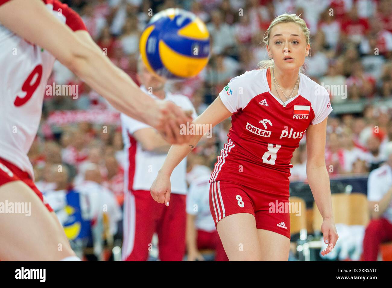 Magdalena Stysiak and Maria Stenzel of Poland during Volleyball ...
