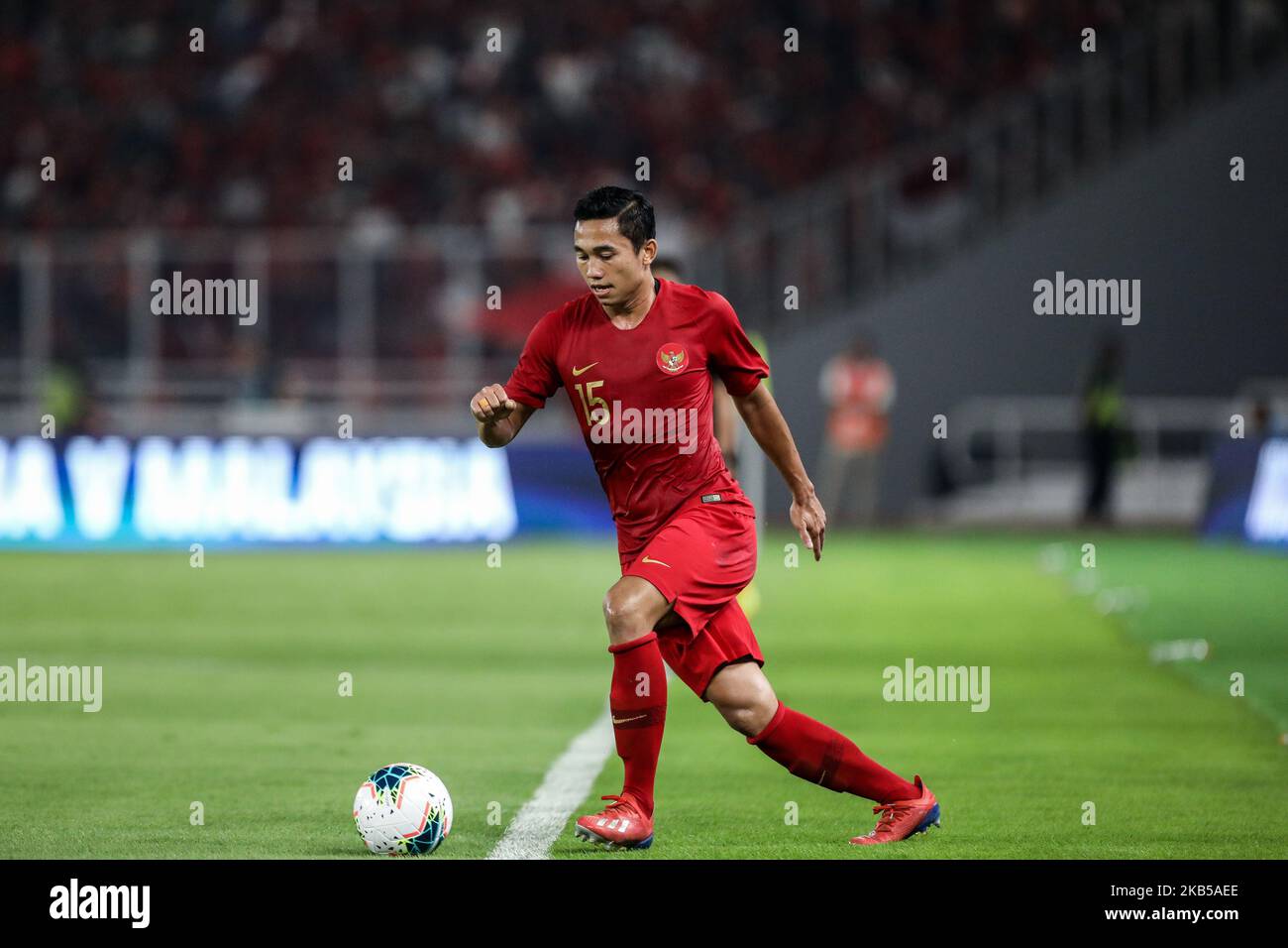 Ricky Fajrin Saputra of Indonesian's in action during FIFA World Cup 2022 qualifying match ...