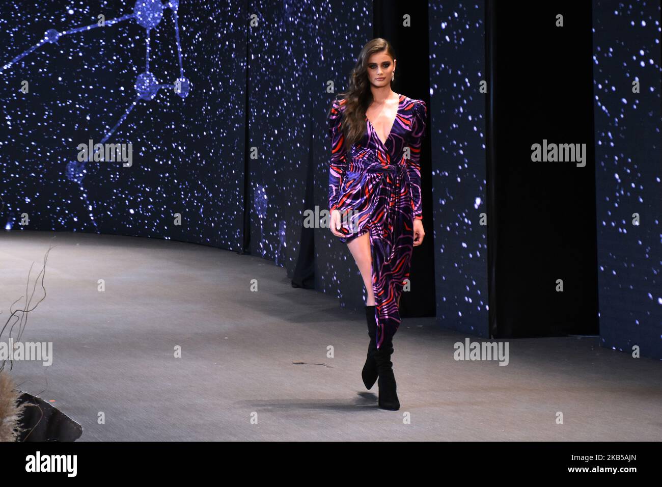 Victoria's Secret model Taylor Hill walks on the catwalk during the ...