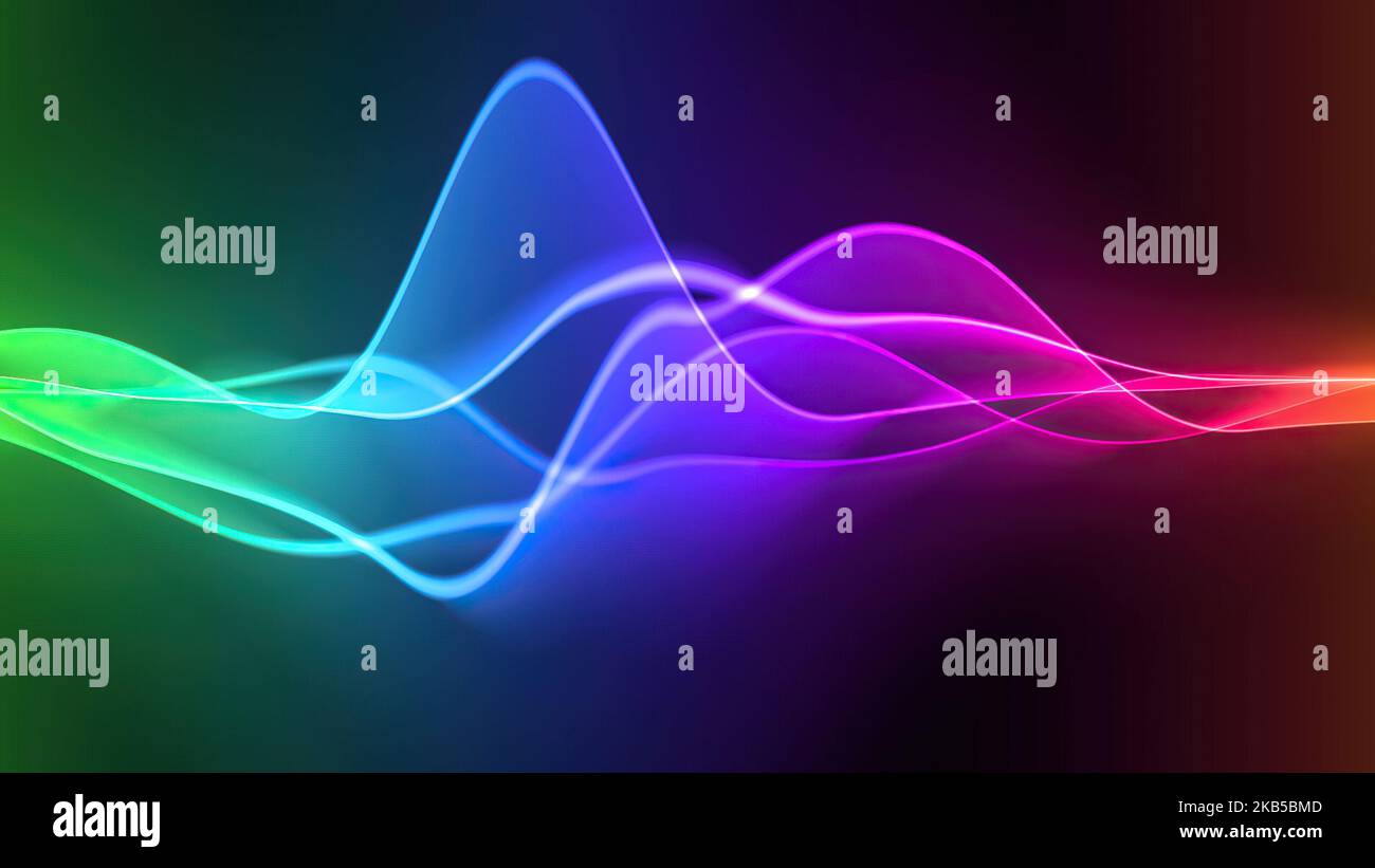 Wave line flowing rainbow color Stock Photo - Alamy