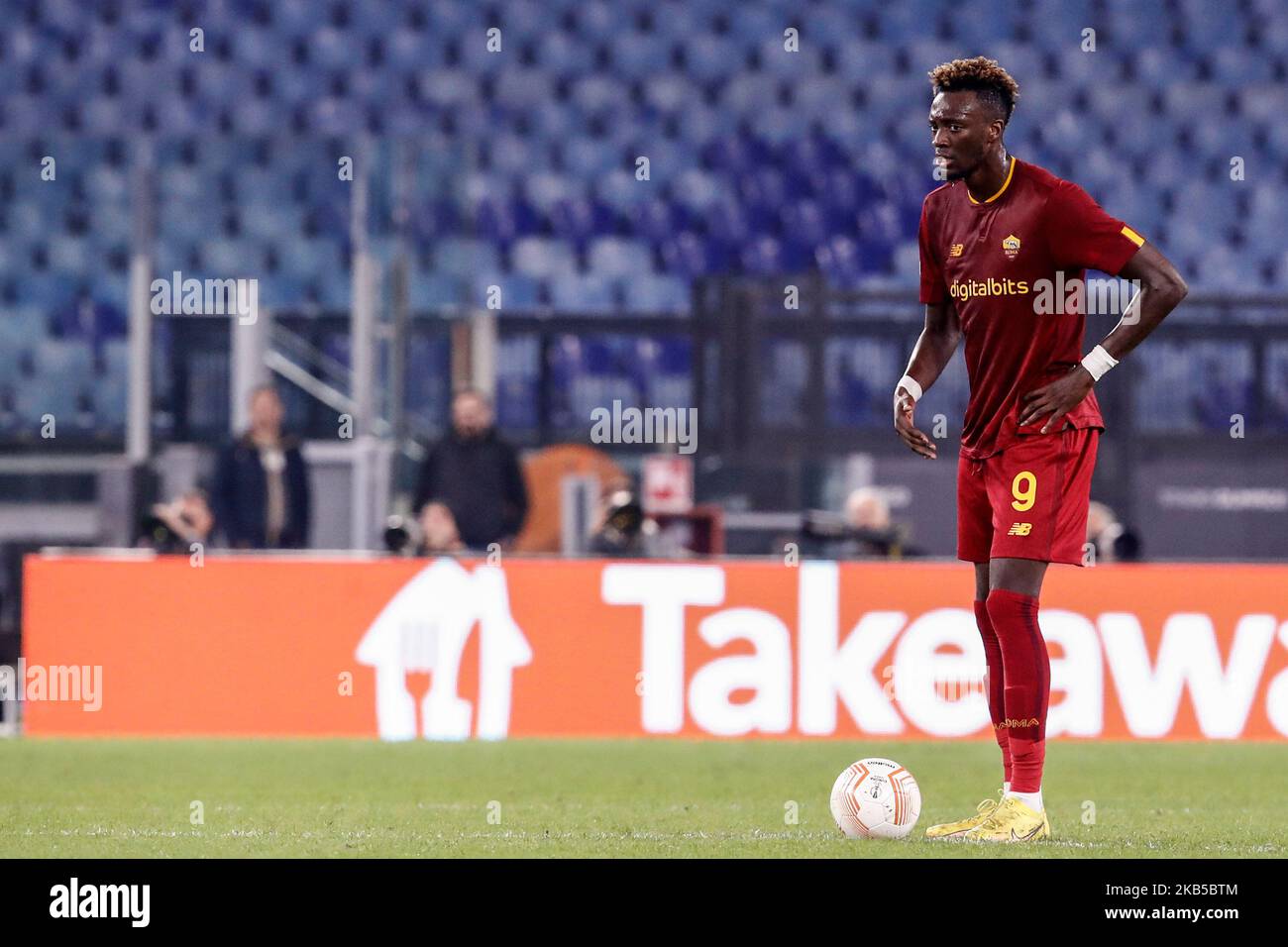 Rome, Italy. 03rd Nov, 2022. Tammy Abraham, of AS Roma, reacts during ...
