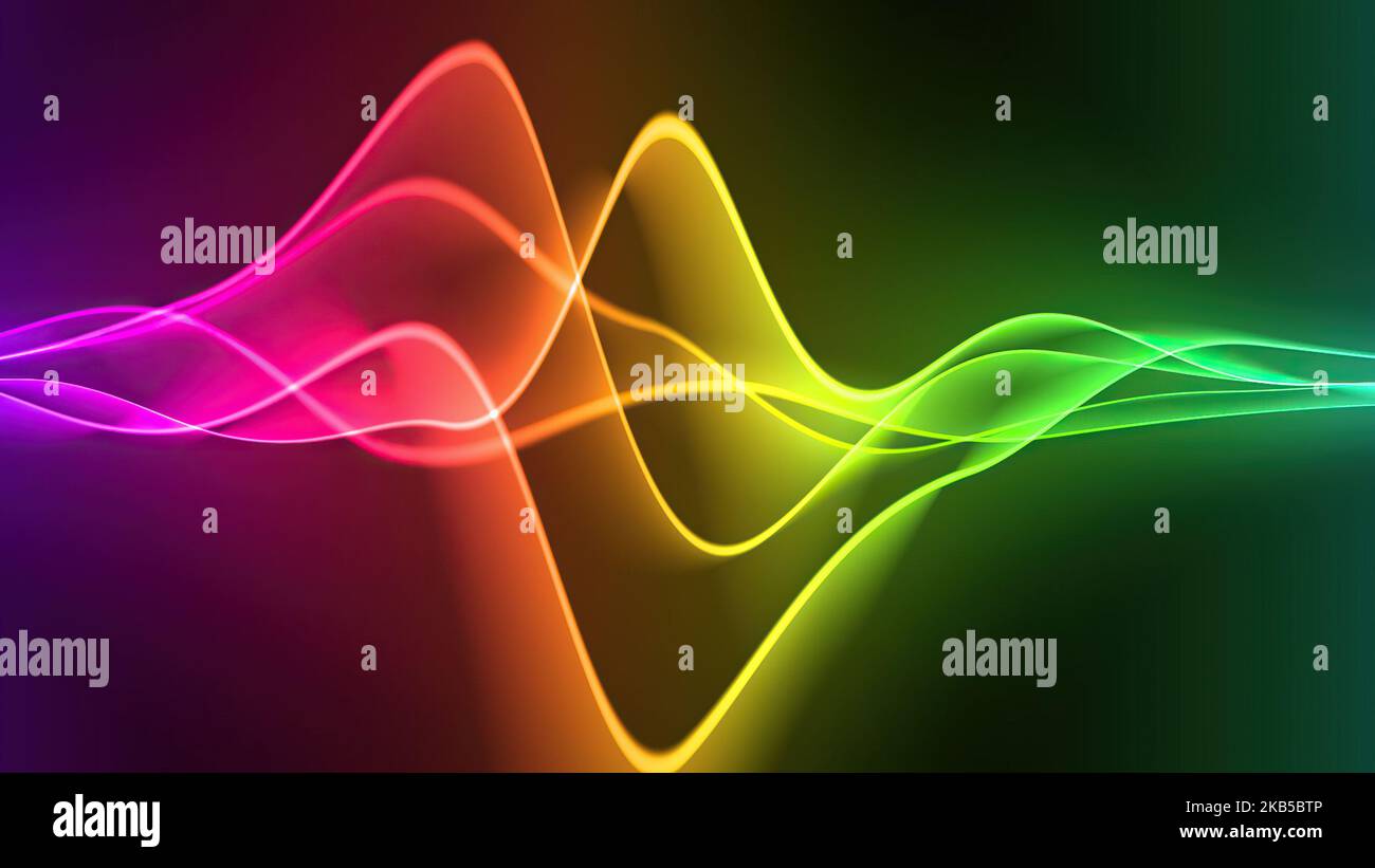 Wave line flowing rainbow color Stock Photo - Alamy