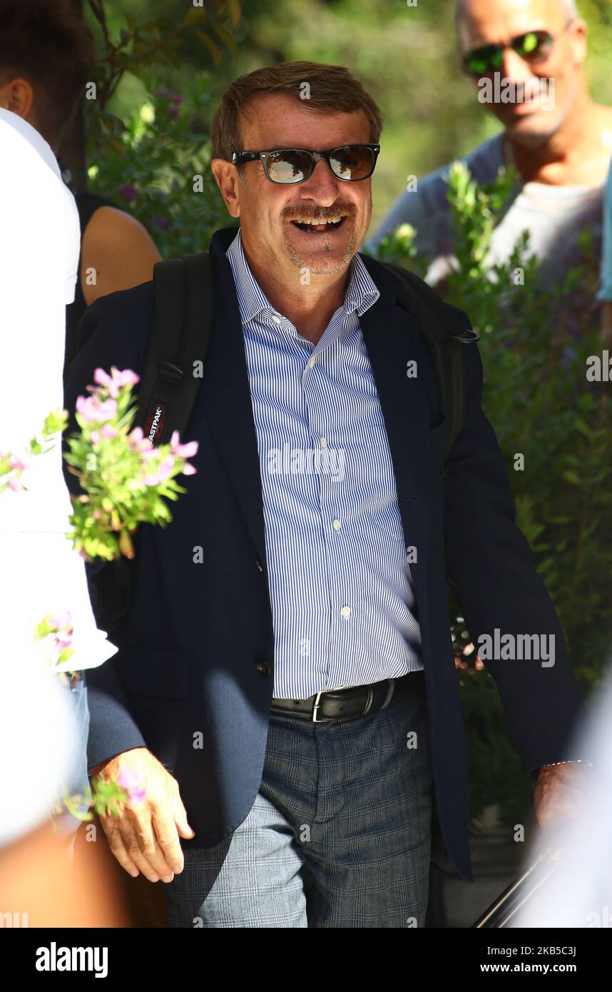 Giacomo Poretti is seen arriving at the 76th Venice Film Festival on ...