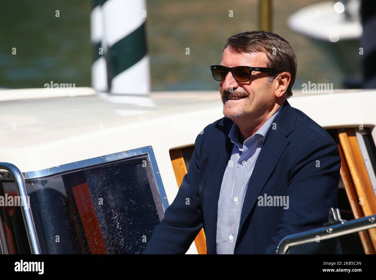 Giacomo Poretti is seen arriving at the 76th Venice Film Festival on ...