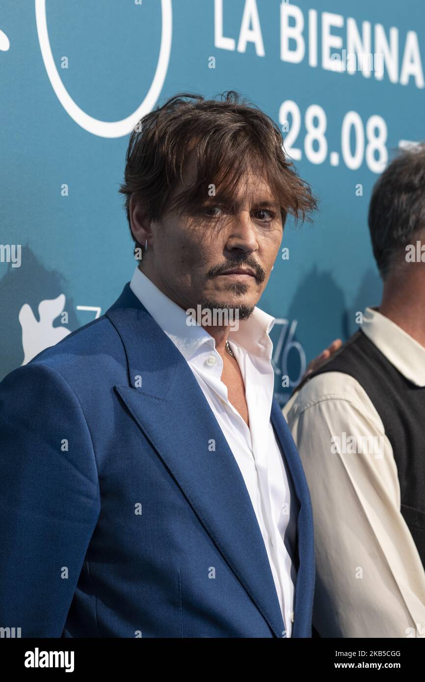 US actor Johnny Depp attends a photocall for the film ''Waiting for the ...