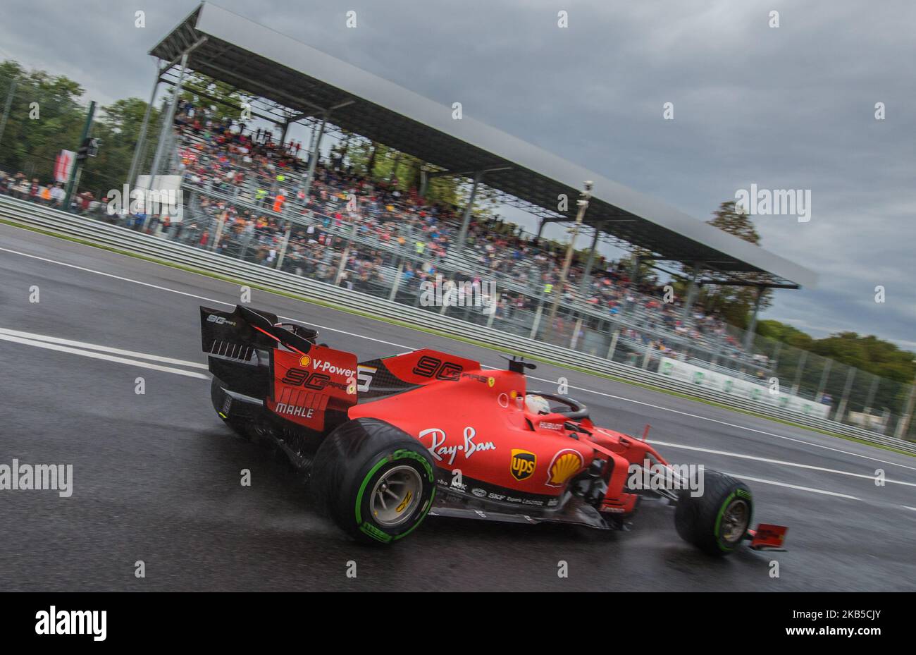 Sebastian Vettel of Germany and Scuderia Ferrari driver goes during the ...