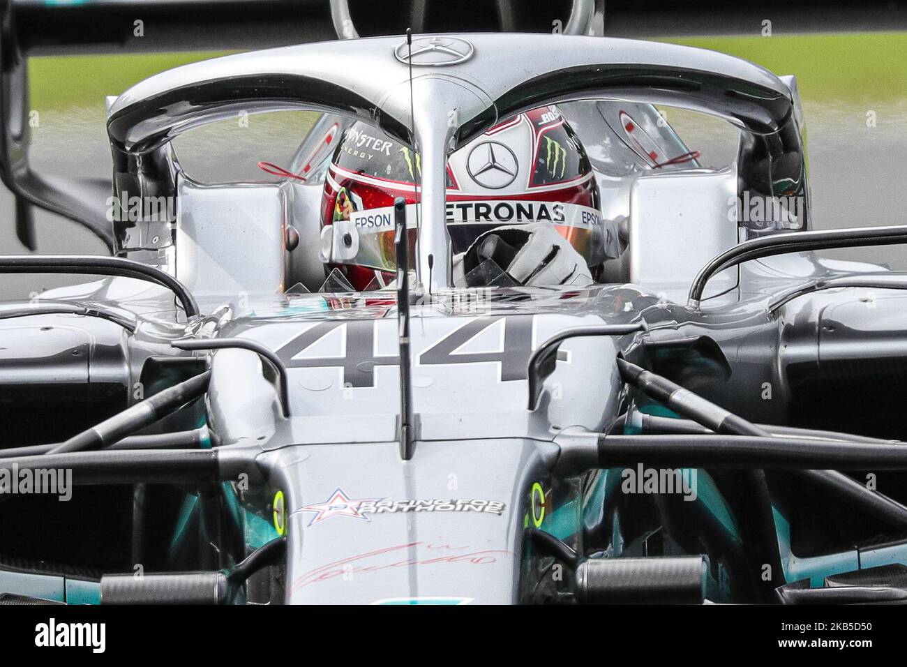 Lewis Hamilton driving the (44) Mercedes AMG Petronas Motorsport on ...