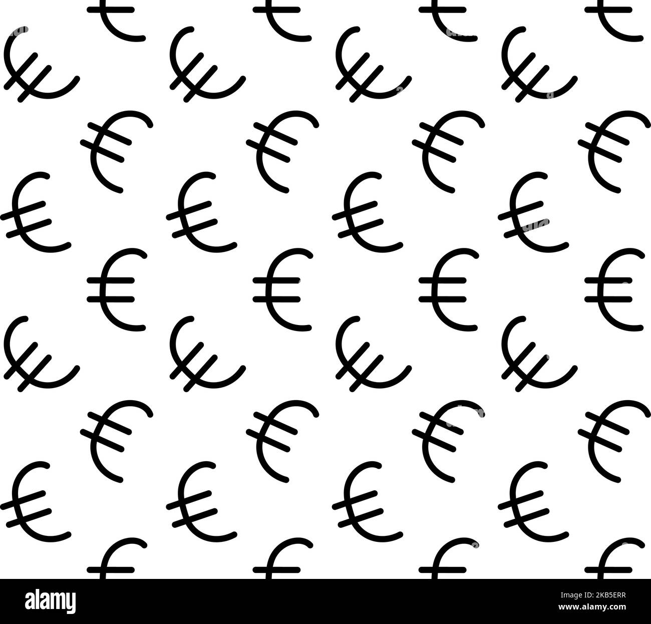 Vector seamless pattern of hand drawn doodle sketch euro sign isolated ...