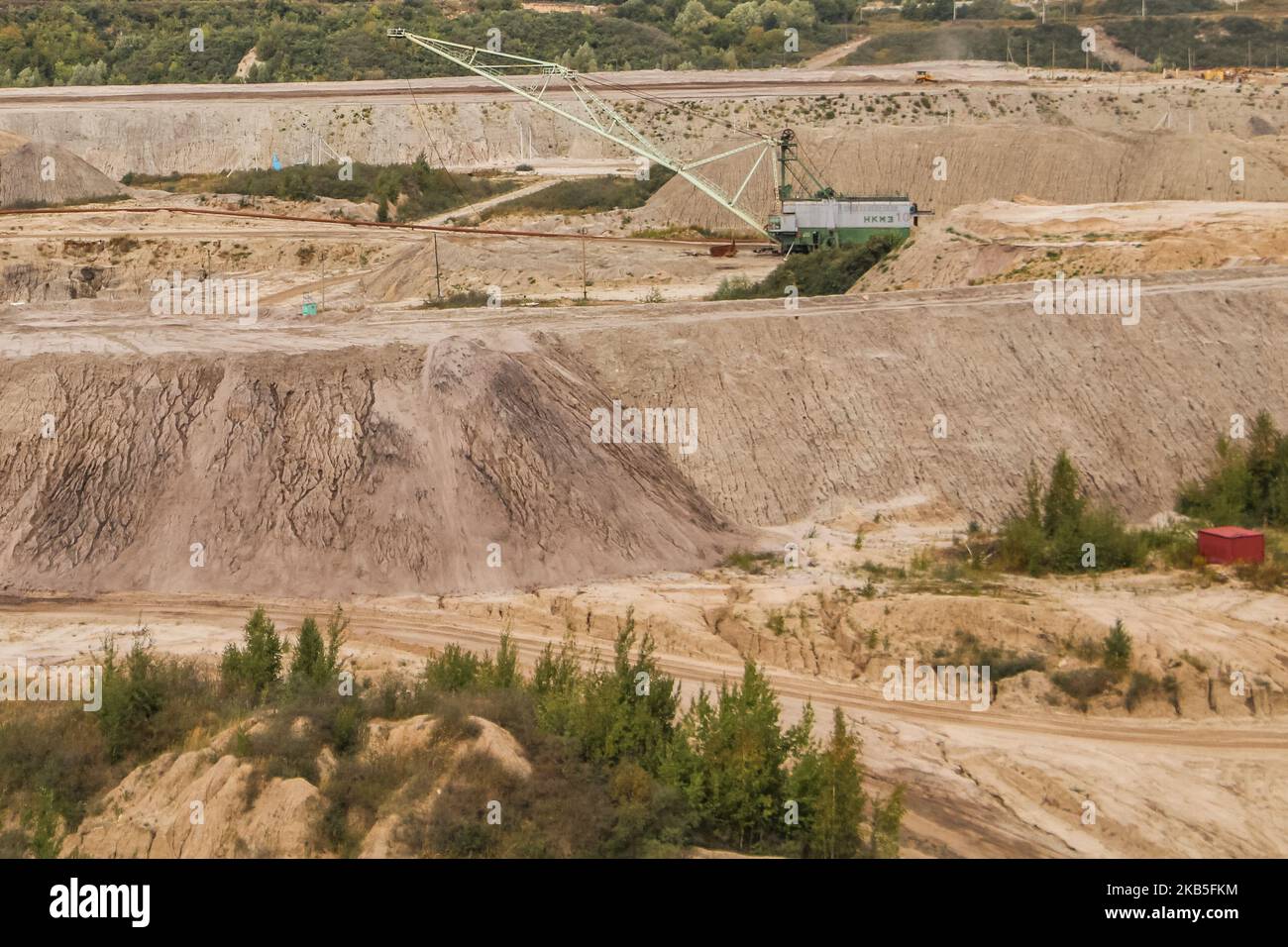 Amber open pit mine, on the largest in the world amber deposit is seen ...