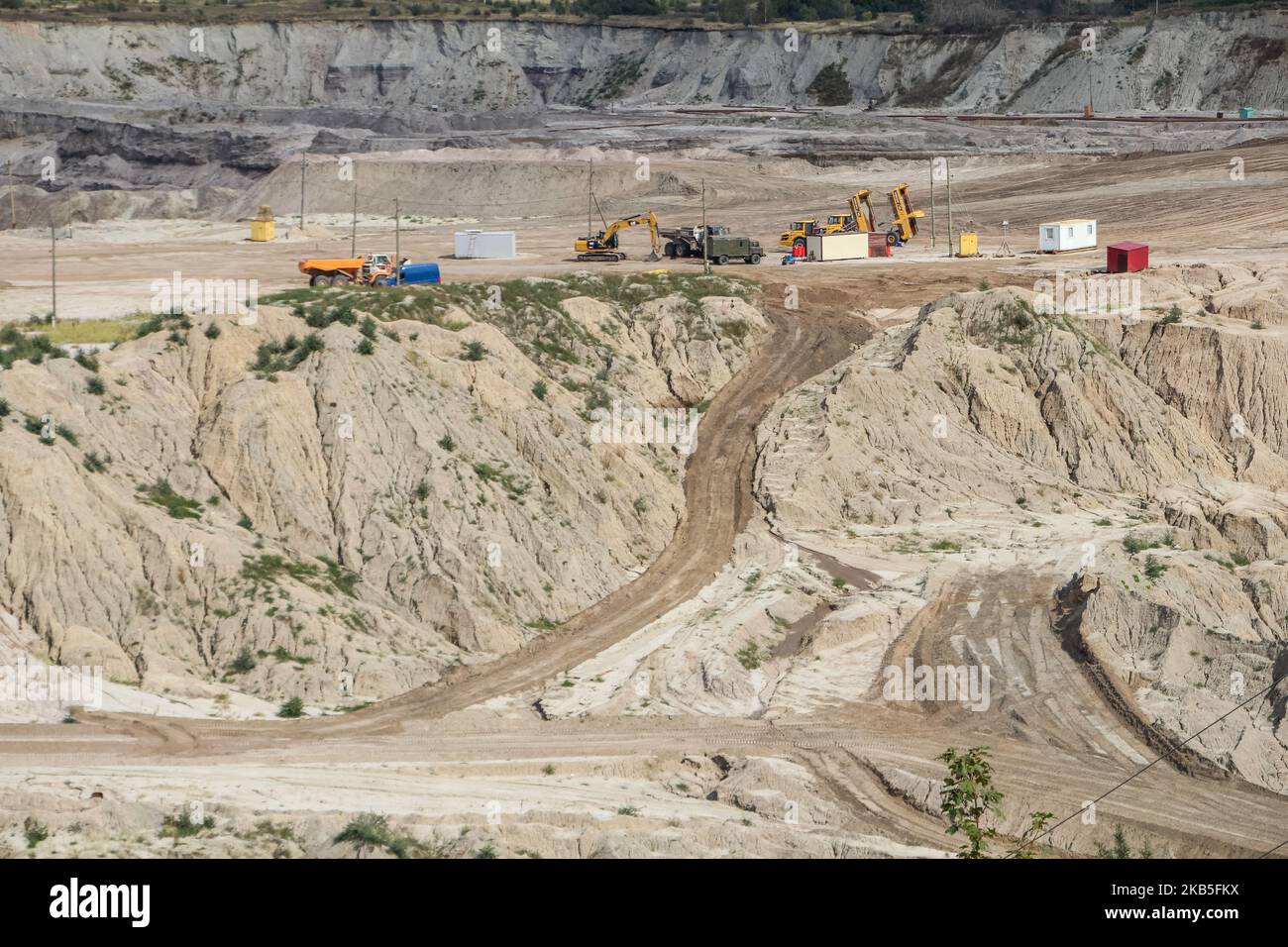 Amber open pit mine, on the largest in the world amber deposit is seen ...