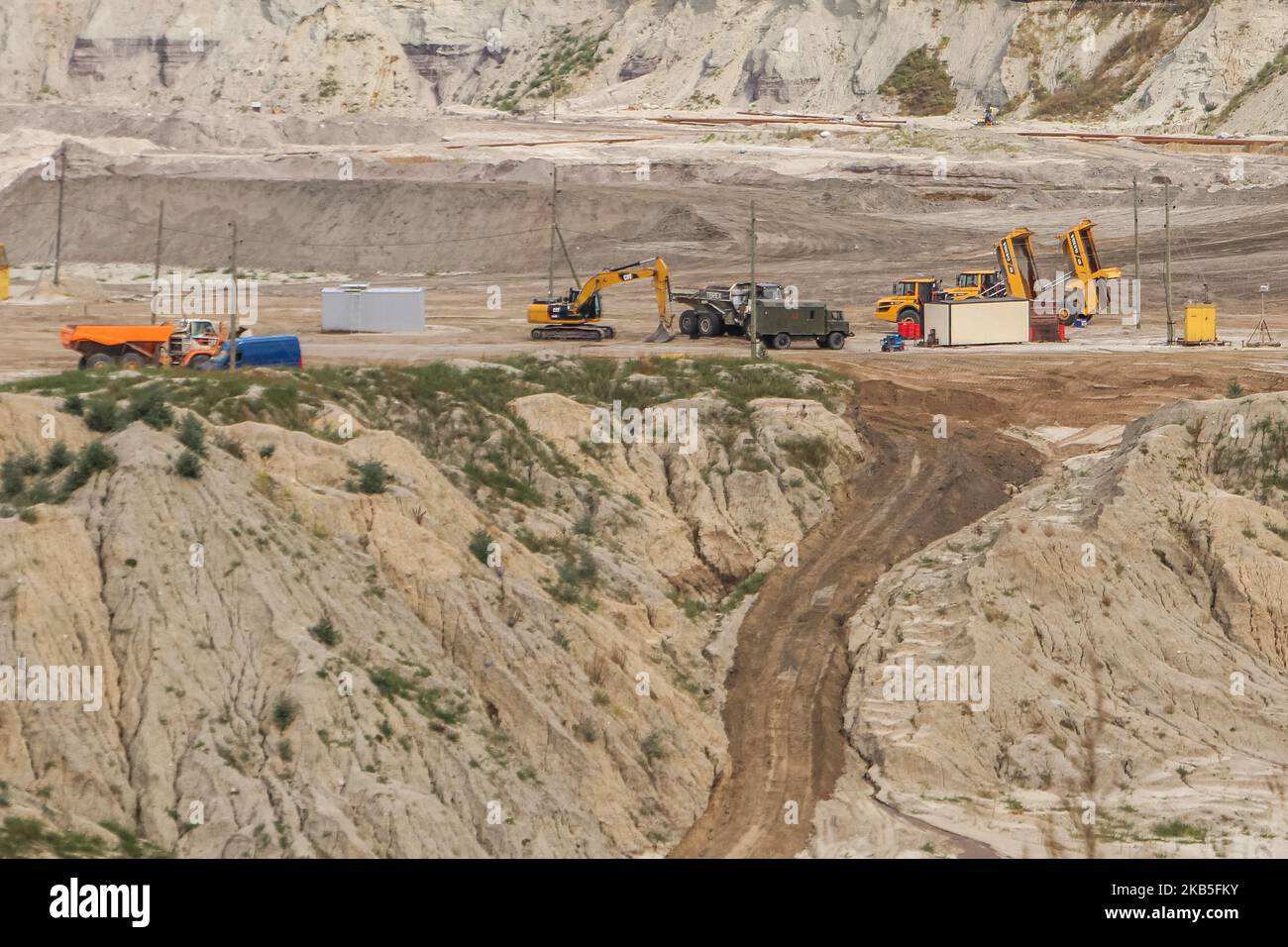 Amber open pit mine, on the largest in the world amber deposit is seen ...