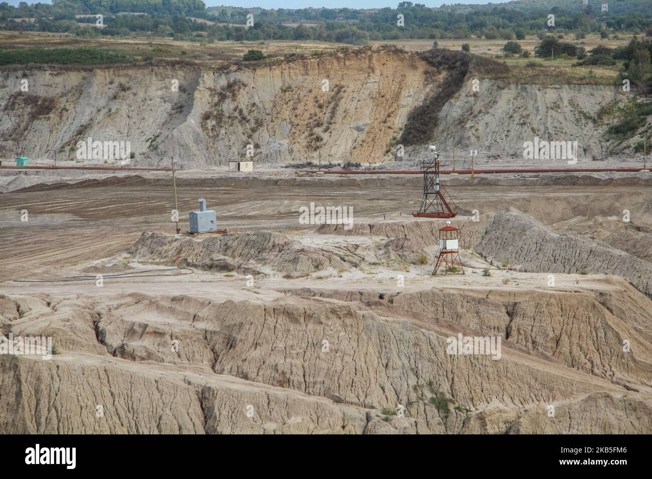 Amber open pit mine, on the largest in the world amber deposit is seen ...