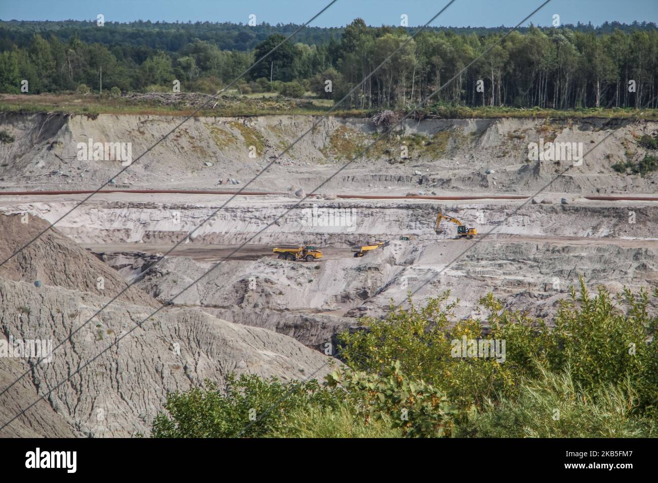Amber open pit mine, on the largest in the world amber deposit is seen ...