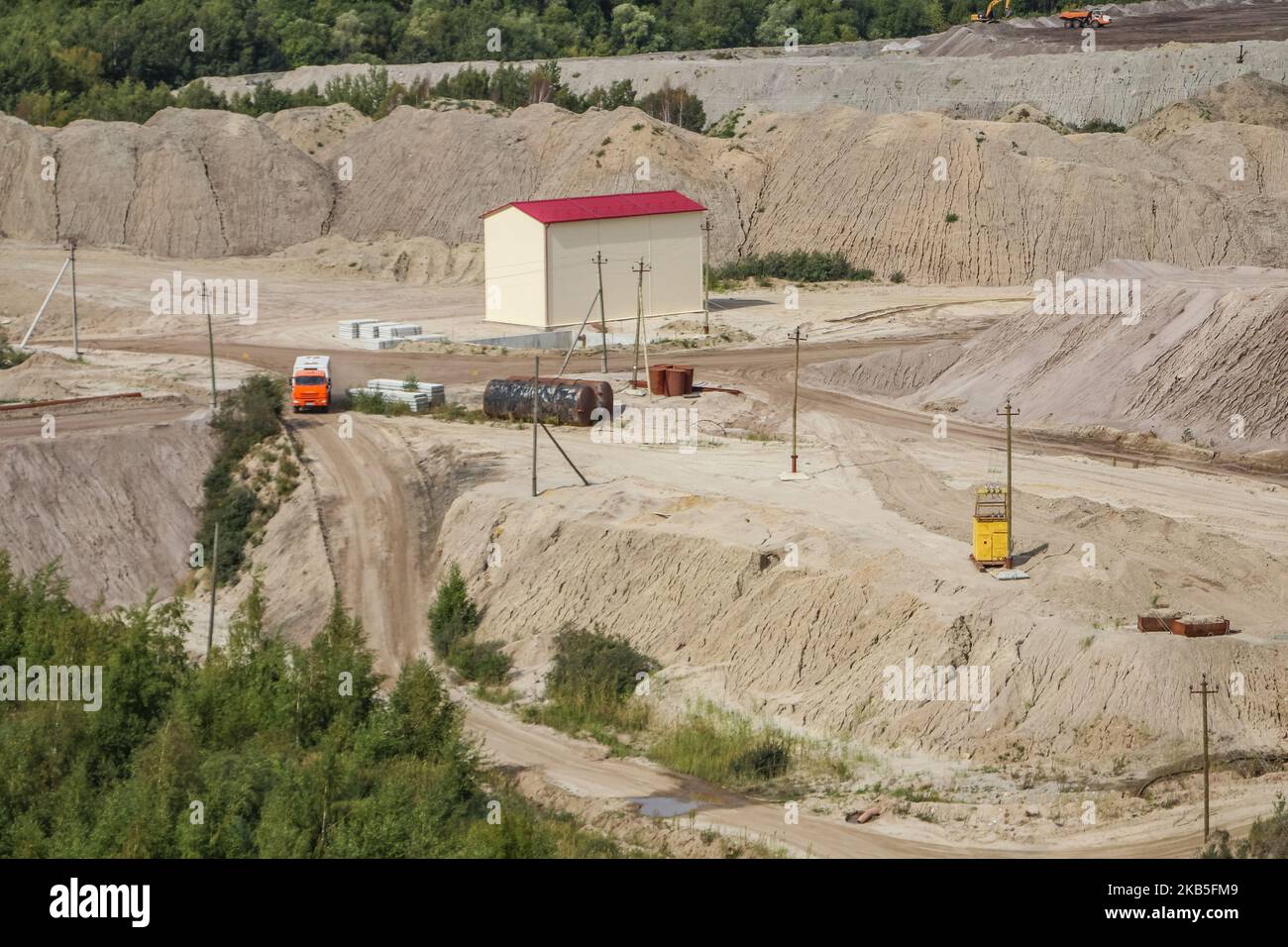 Amber open pit mine, on the largest in the world amber deposit is seen ...
