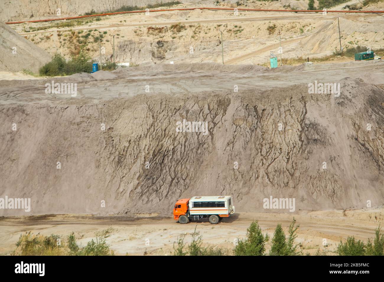 Amber open pit mine, on the largest in the world amber deposit is seen ...