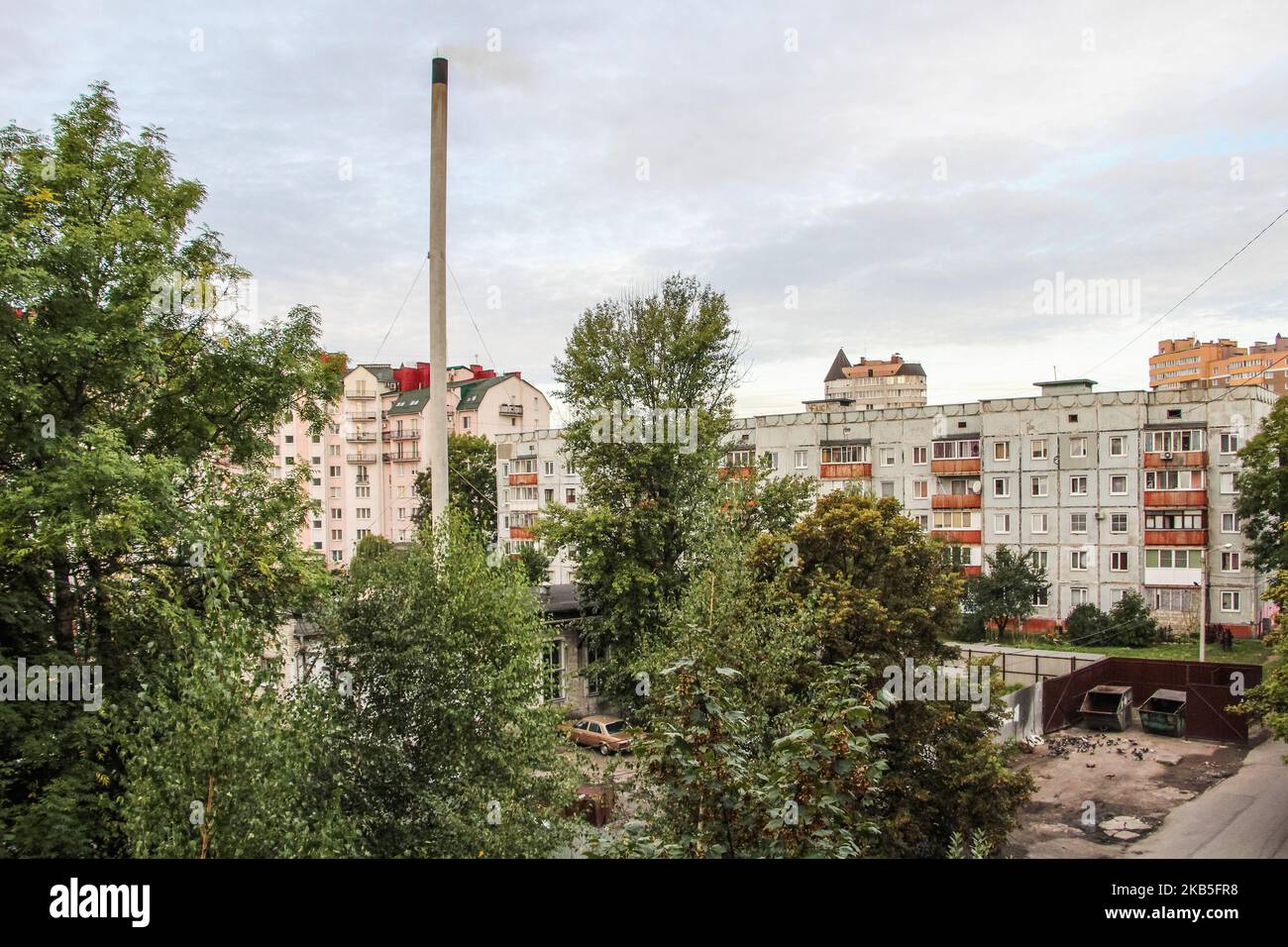 Soviet era blocks of flats estate is seen in Kaliningrad Russia on 7 ...