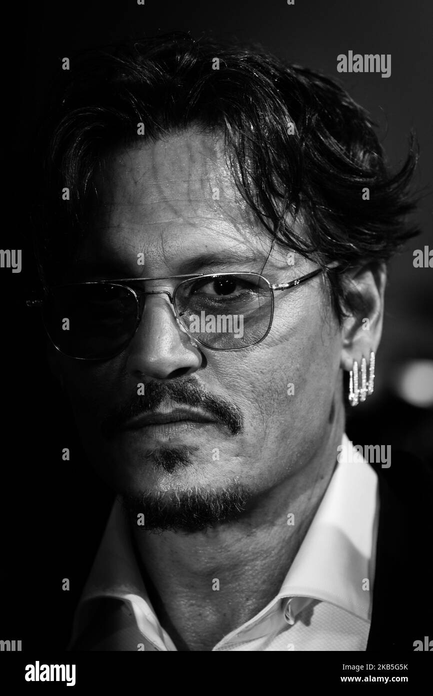(EDITOR'S NOTE: Image was converted to black and white) Johnny Depp ...
