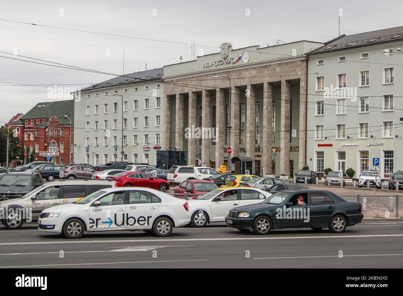 Uber driver driving an Uber Russia (joint venture with Yandex taxi ...