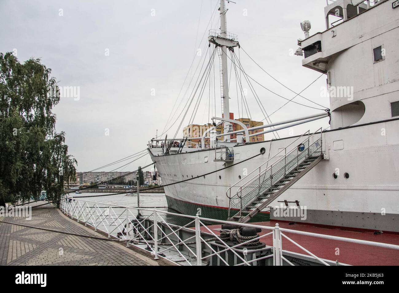 Vityaz research vessel is seen in Museum of the World Ocean in ...