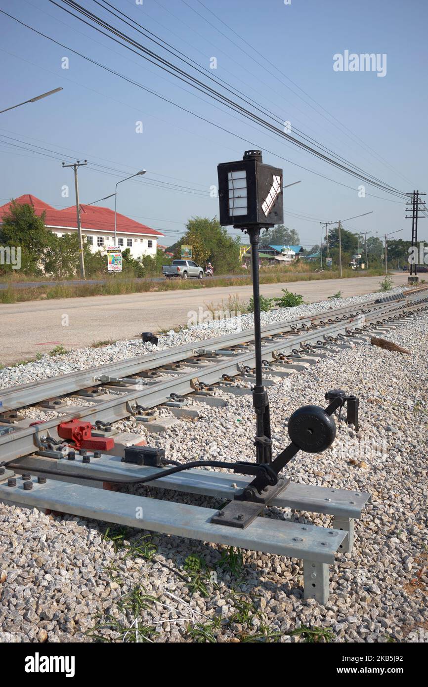 Track Signal Point at Pattaya Railway Station Pattaya Thailand Stock ...