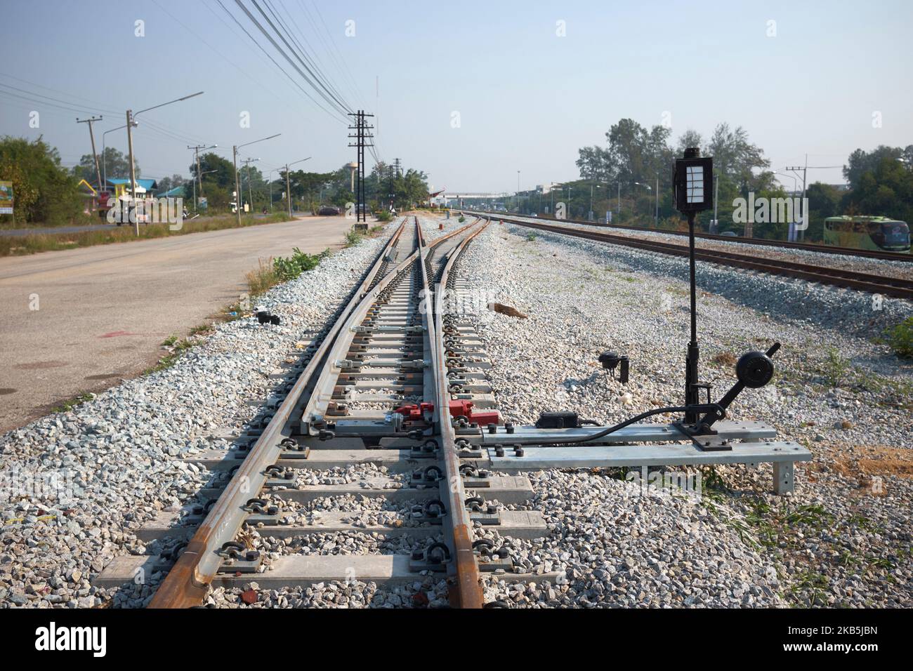 Track Signal Point at Pattaya Railway Station Pattaya Thailand Stock ...