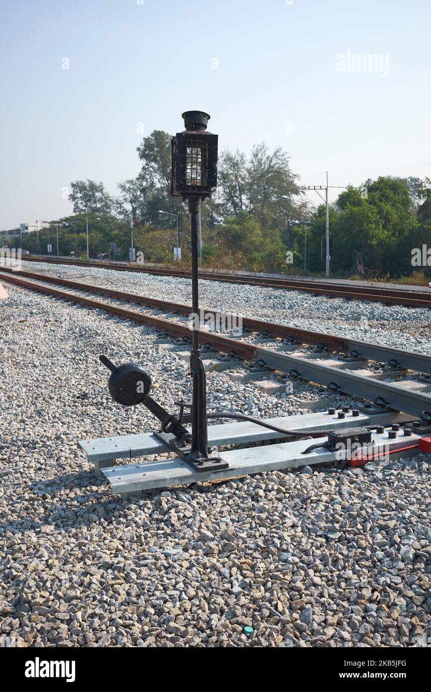 Railway track signal hi-res stock photography and images - Alamy