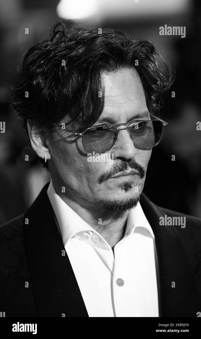 (EDITOR’S NOTE: Image was converted to black and white) Johnny Depp ...