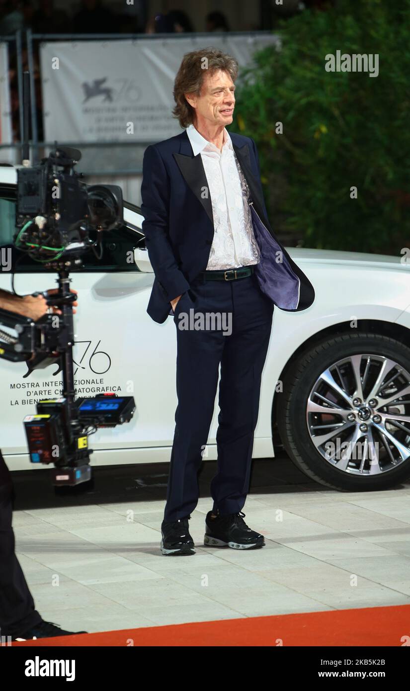 Mick Jagger walks the red carpet ahead of the "The Burnt Orange Heresy ...