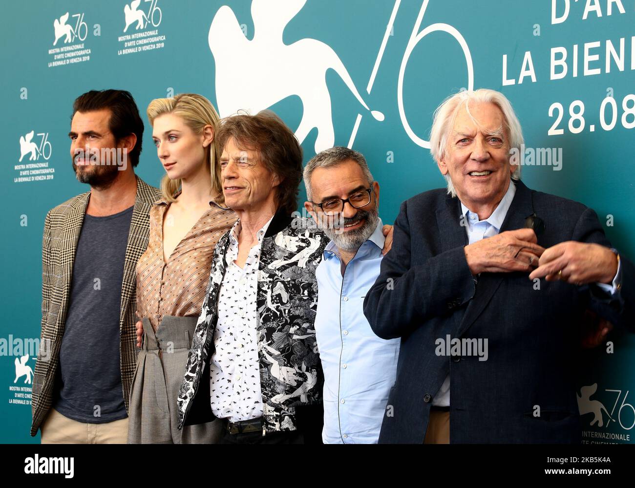 (L-R) Claes Bang, Elizabeth Debicki, Mick Jagger, Giuseppe Capotondi ...
