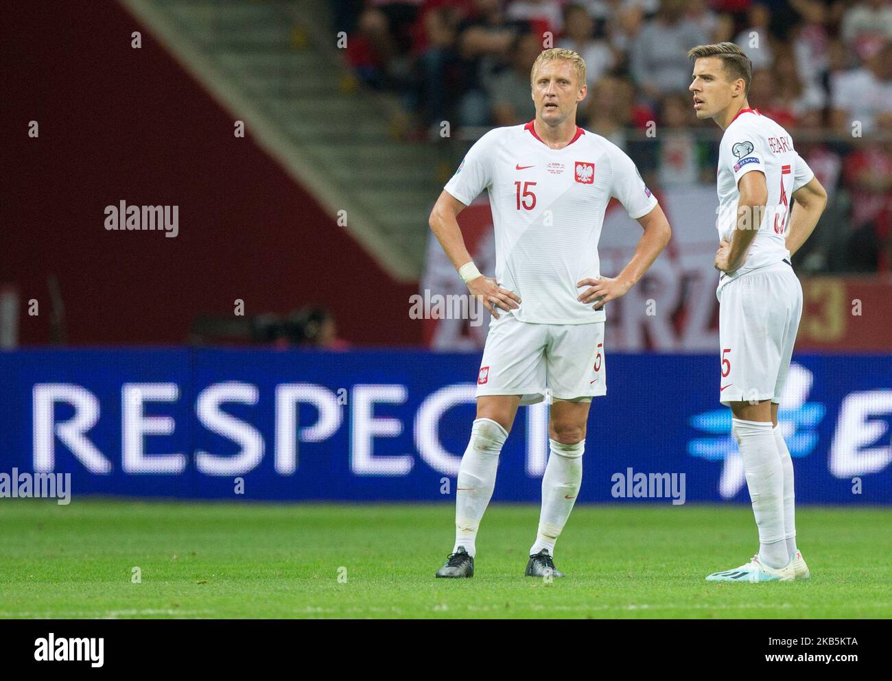 Kamil Glik (POL),Jan Bednarek (POL) in action during the UEFA Euro 2020 ...