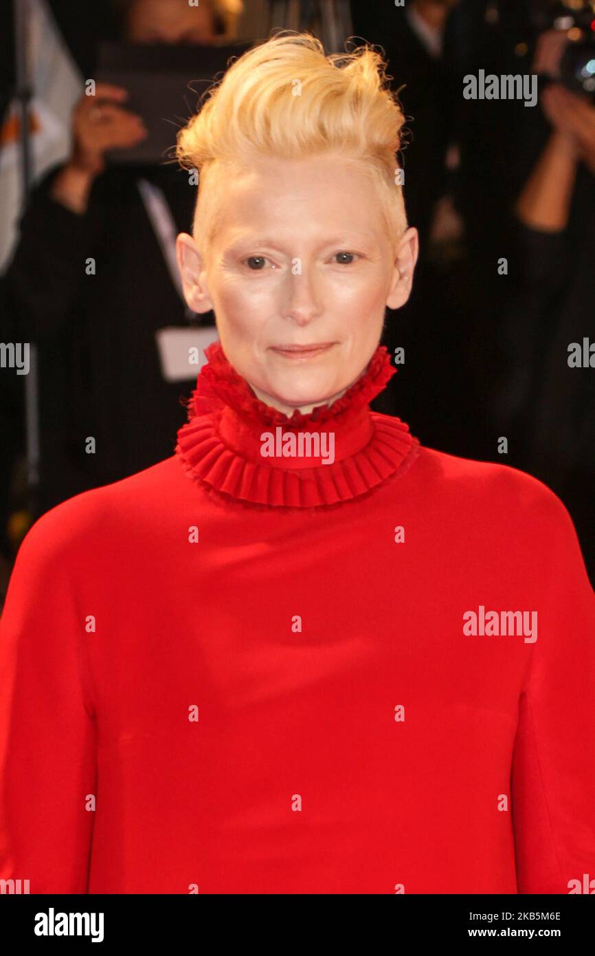 Tilda Swinton walks the red carpet ahead of the 'Suspiria' screening ...