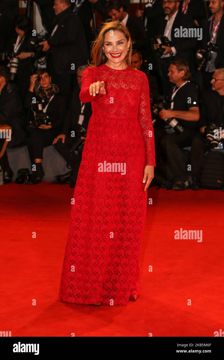 Fabrizia Sacchi walks the red carpet ahead of the 'Suspiria' screening ...