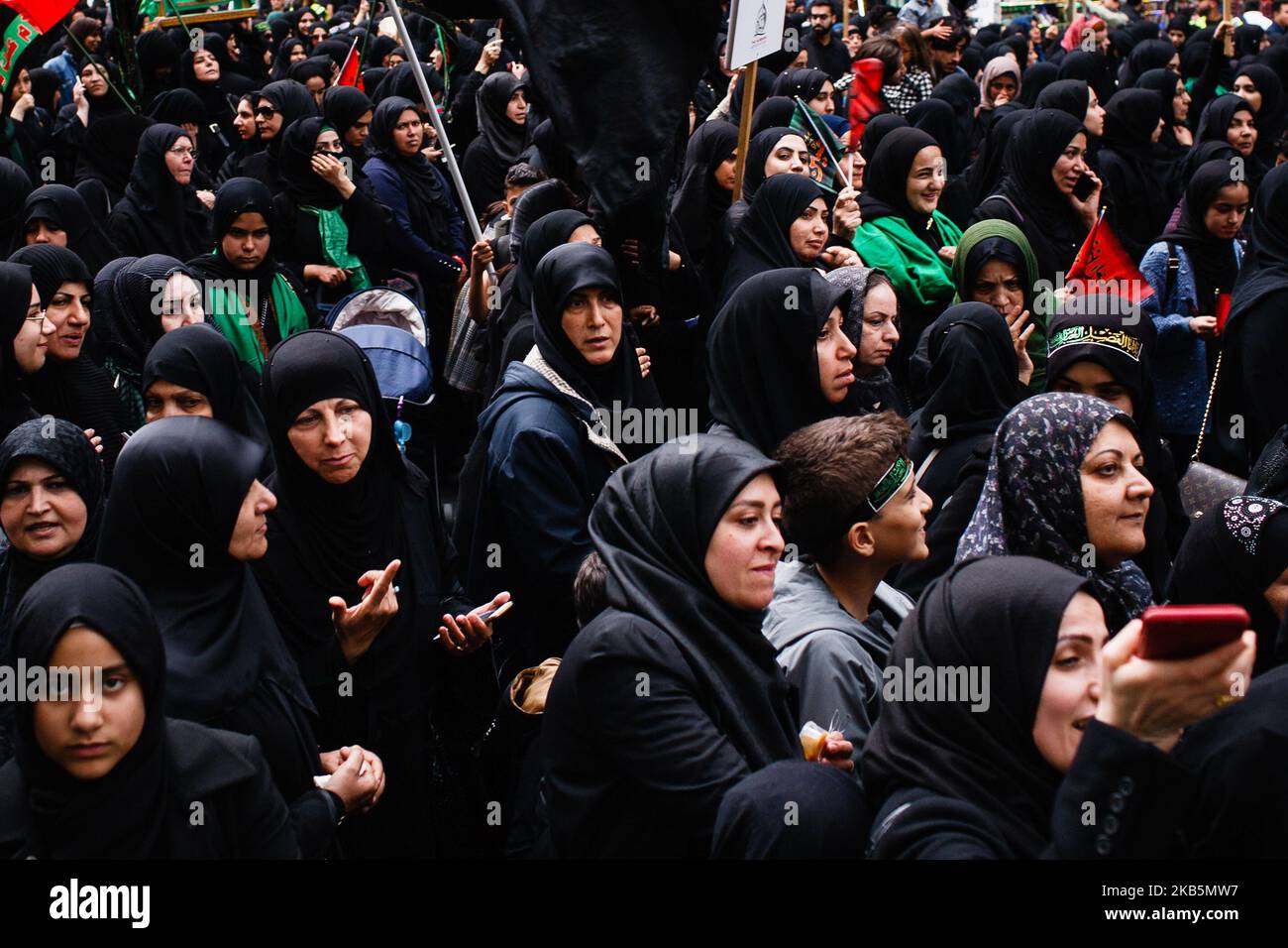 Muslim women marking the day of Ashura march along Oxford Street in ...